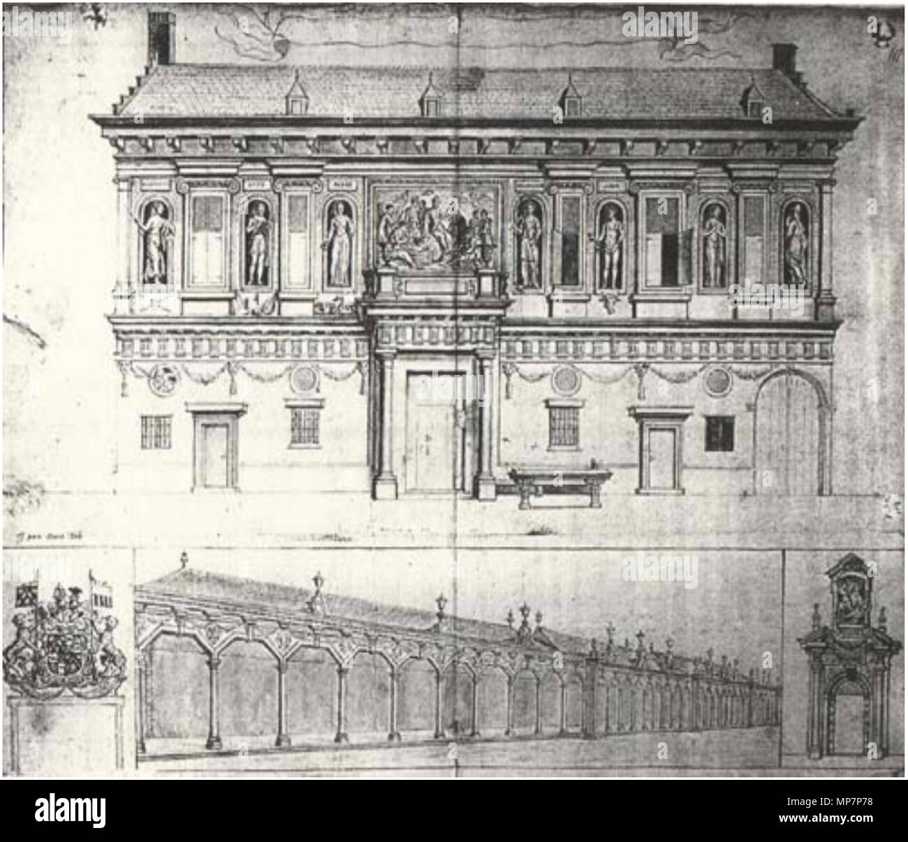 English: Facade of the house of Frans Floris 1696. 702 Jan van Croes ...