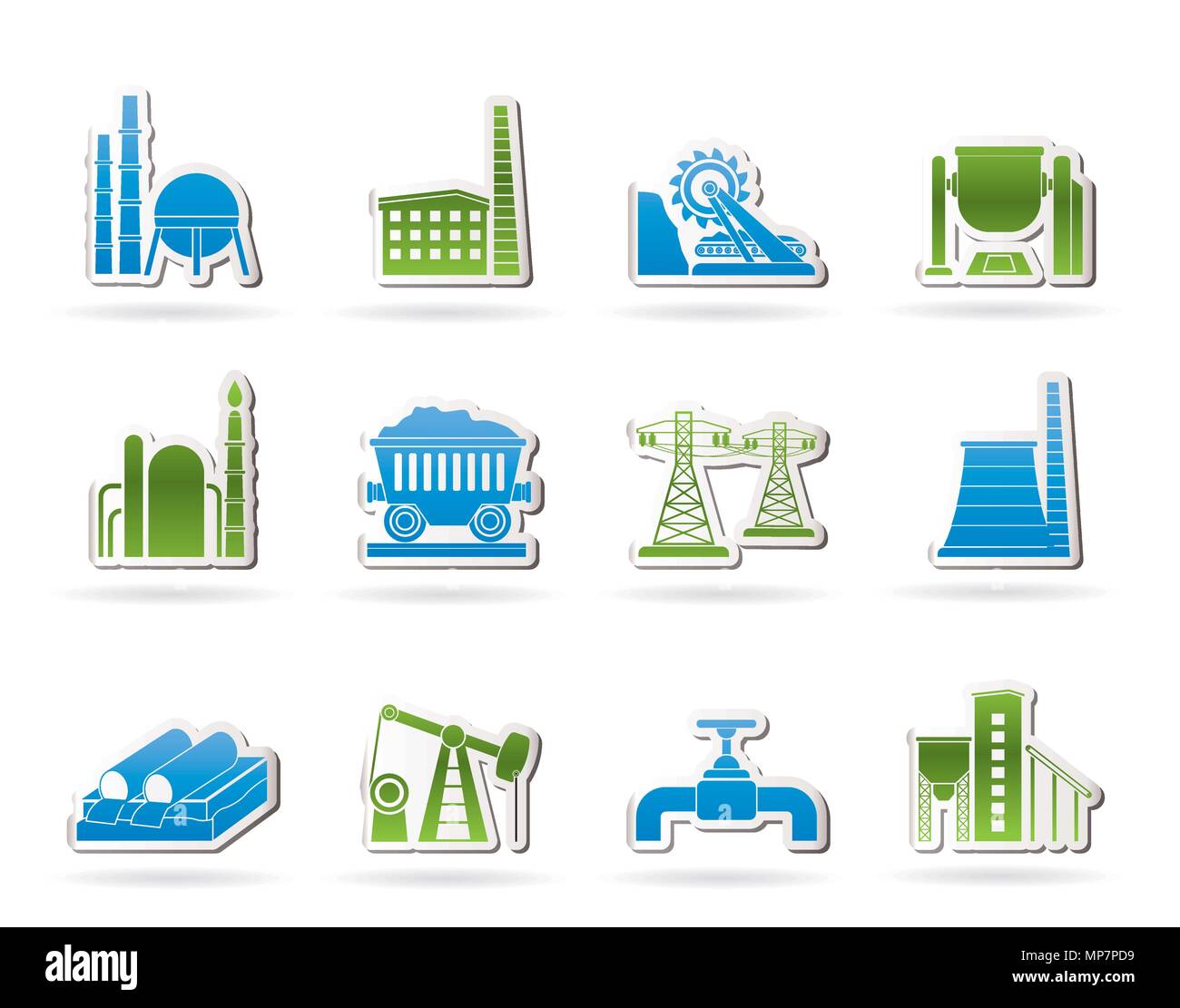 Heavy industry icons - vector icon set Stock Vector Image & Art - Alamy