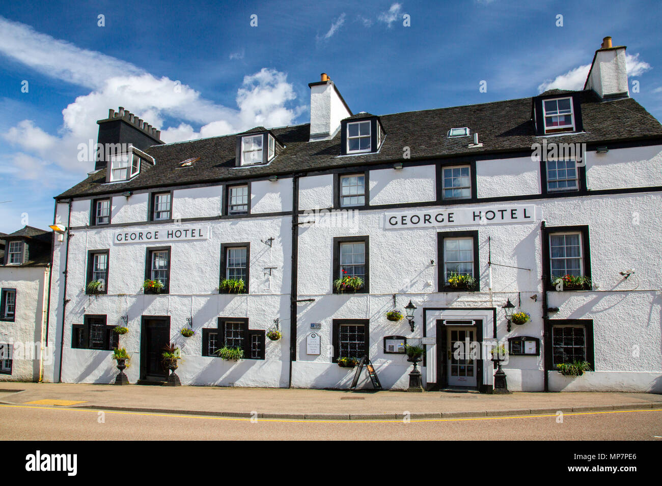 The historic George Hotel in Main Street Inveraray, Argyll & Bute ...
