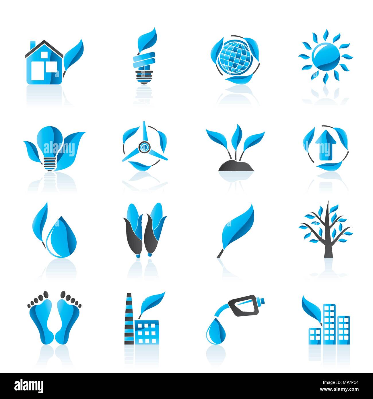 Environment and nature icons - vector icon set Stock Vector Image & Art ...