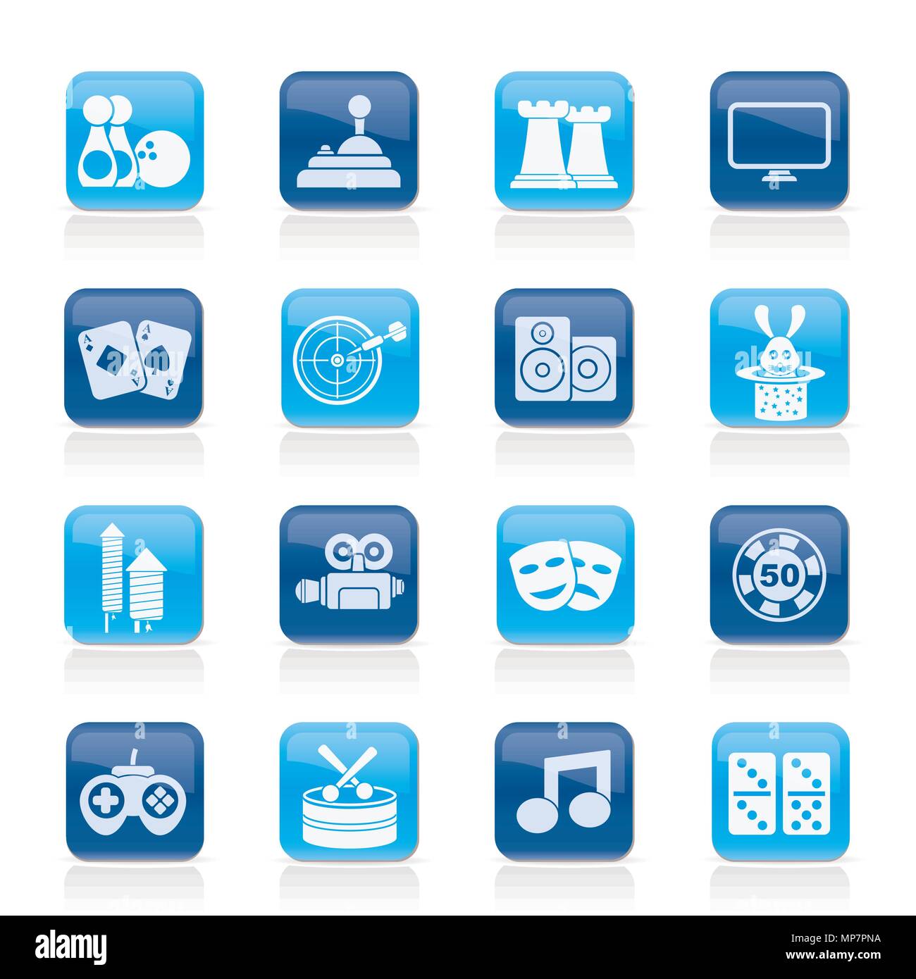 Entertainment objects icons - vector icon set Stock Vector Image & Art ...