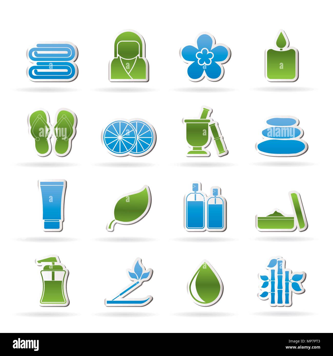 Spa objects icons - vector icon set Stock Vector Image & Art - Alamy