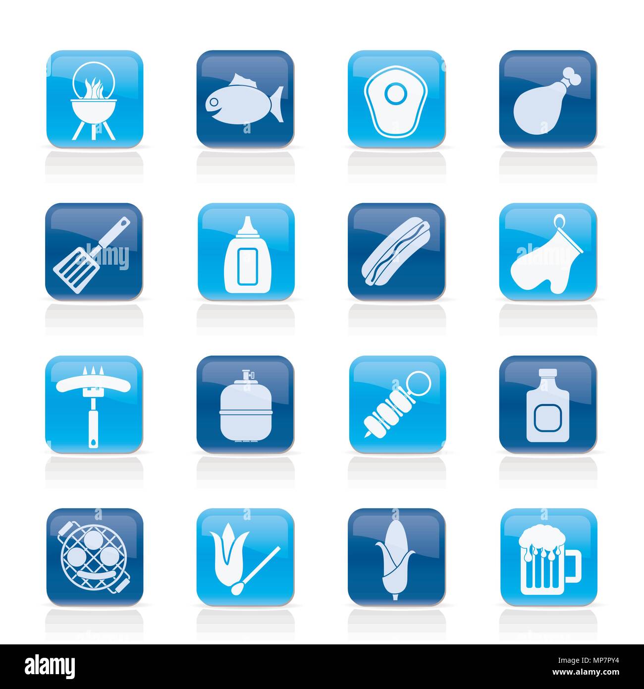 Barbecue glove Stock Vector Images - Alamy