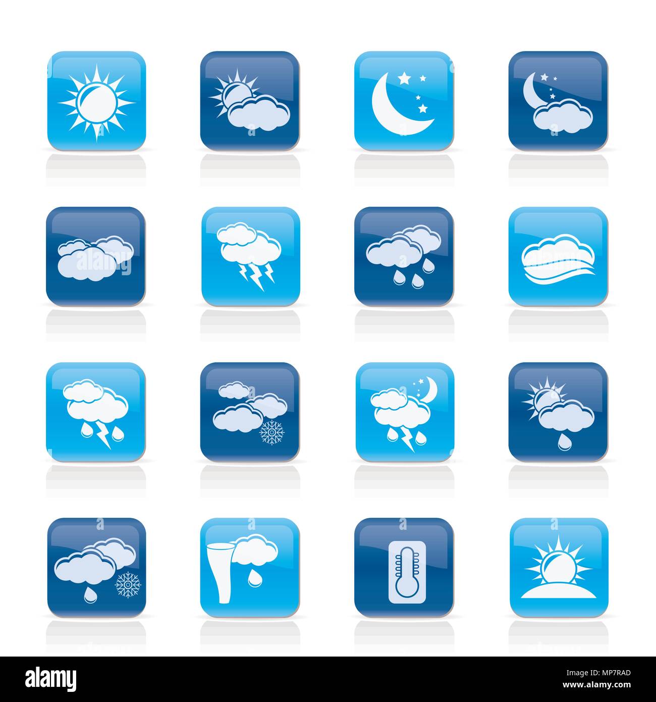 Weather and meteorology icons - vector icon set Stock Vector Image ...