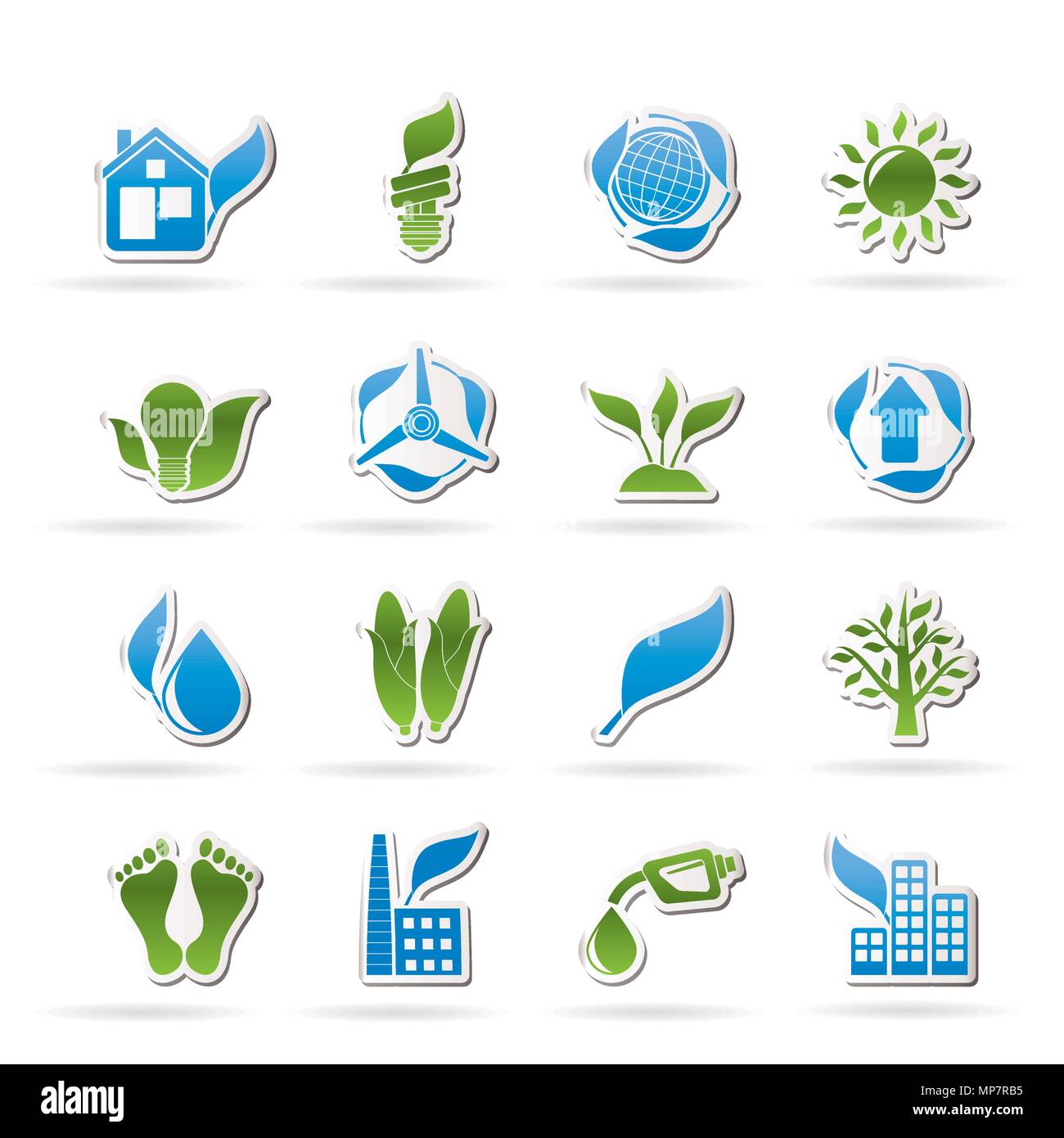 Environment and nature icons - vector icon set Stock Vector Image & Art ...