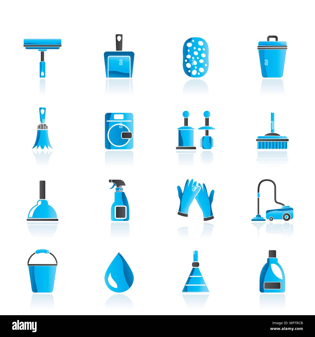 Cleaning and hygiene icons - vector icon set Stock Vector Image & Art ...