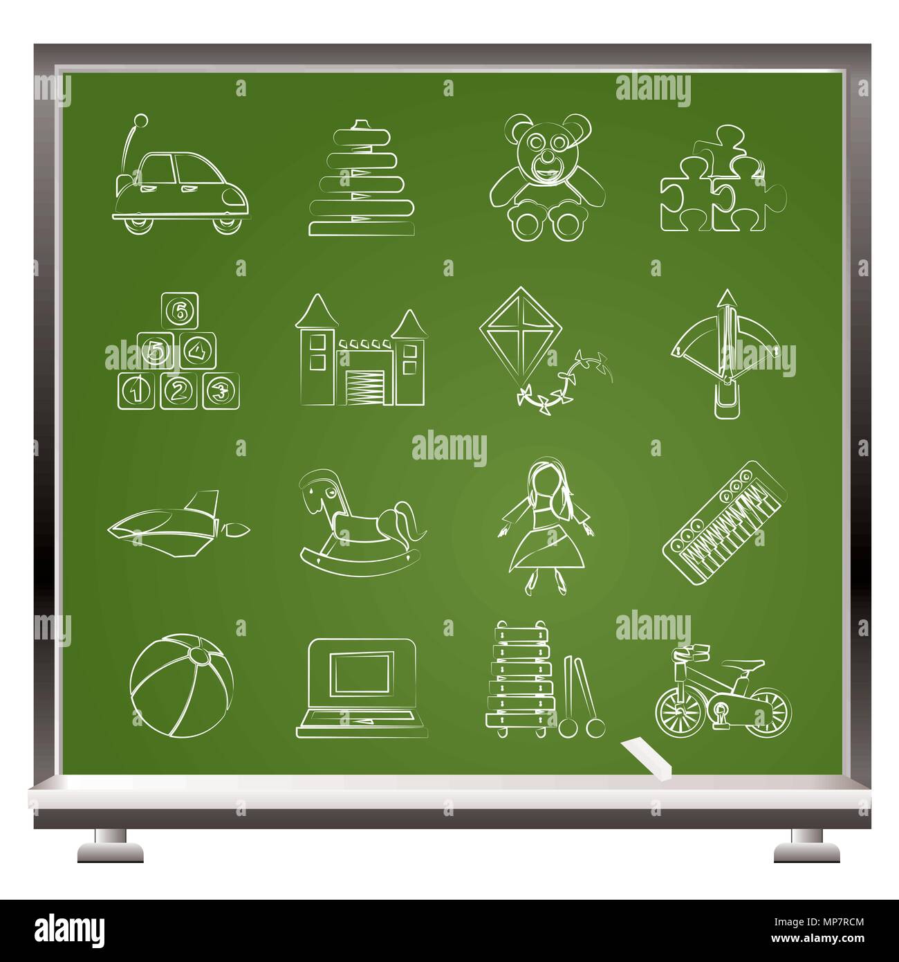 Different kind of toys icons - vector icon set Stock Vector Image & Art ...