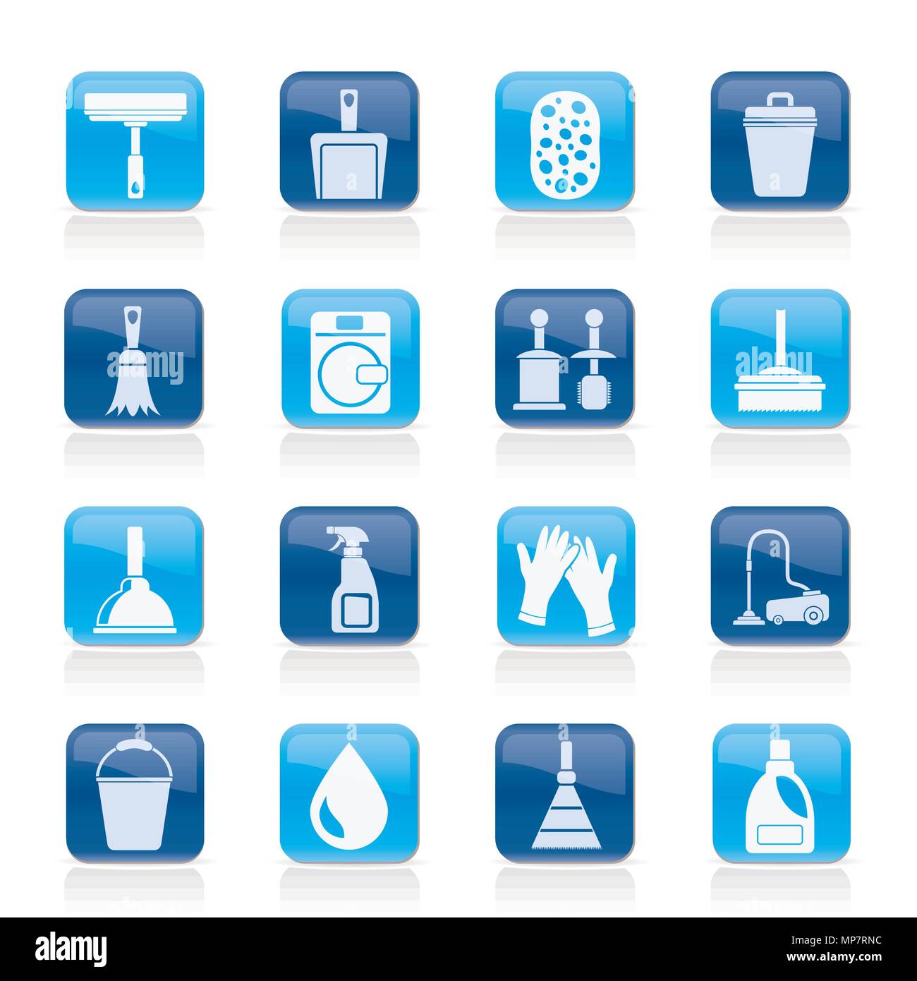 Cleaning and hygiene icons - vector icon set Stock Vector Image & Art ...