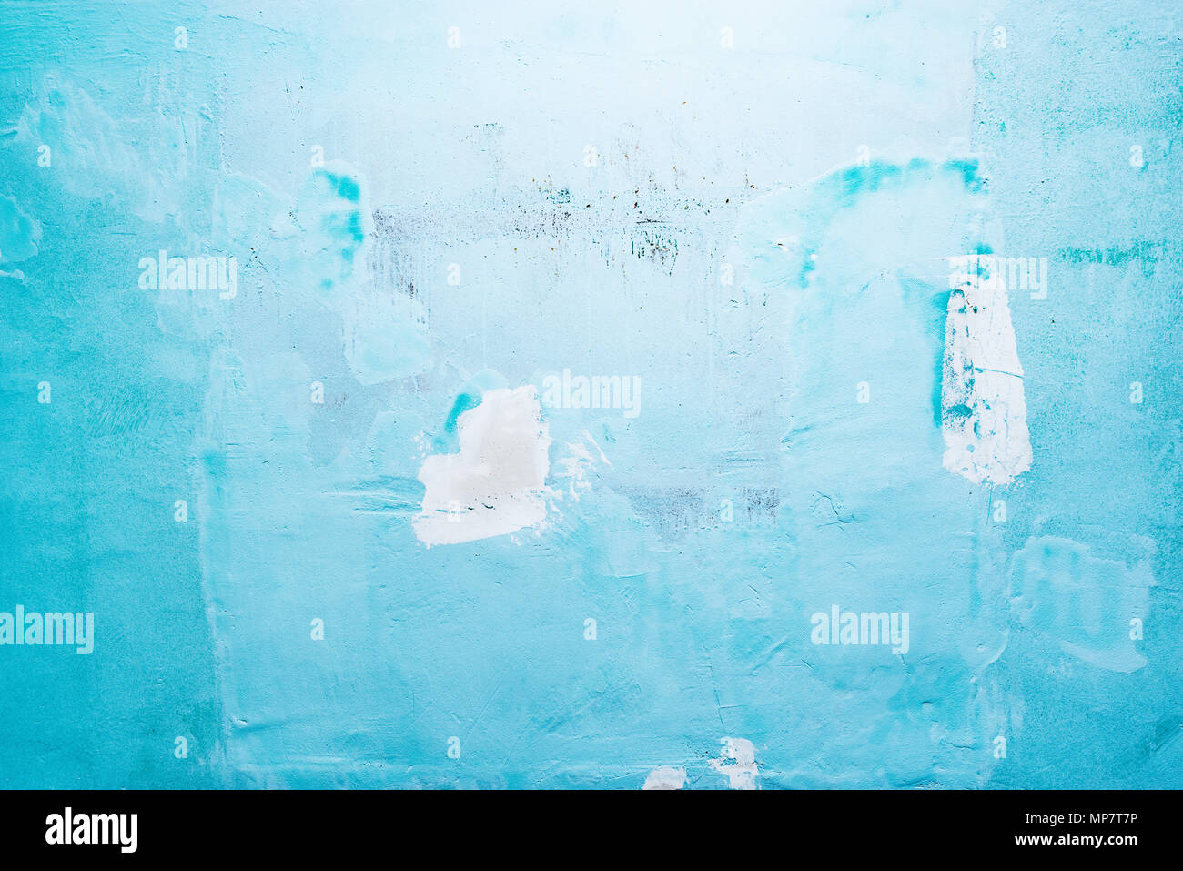 Plaster on the blue wall texture background Stock Photo - Alamy