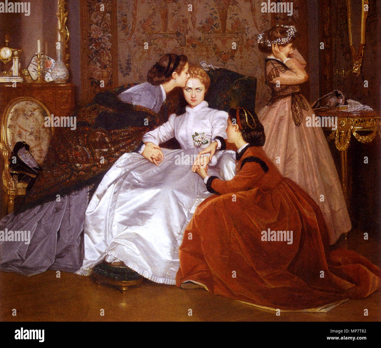. Detail of The Reluctant Bride . 1866. 1201 Toulmouche Bride Detail ...