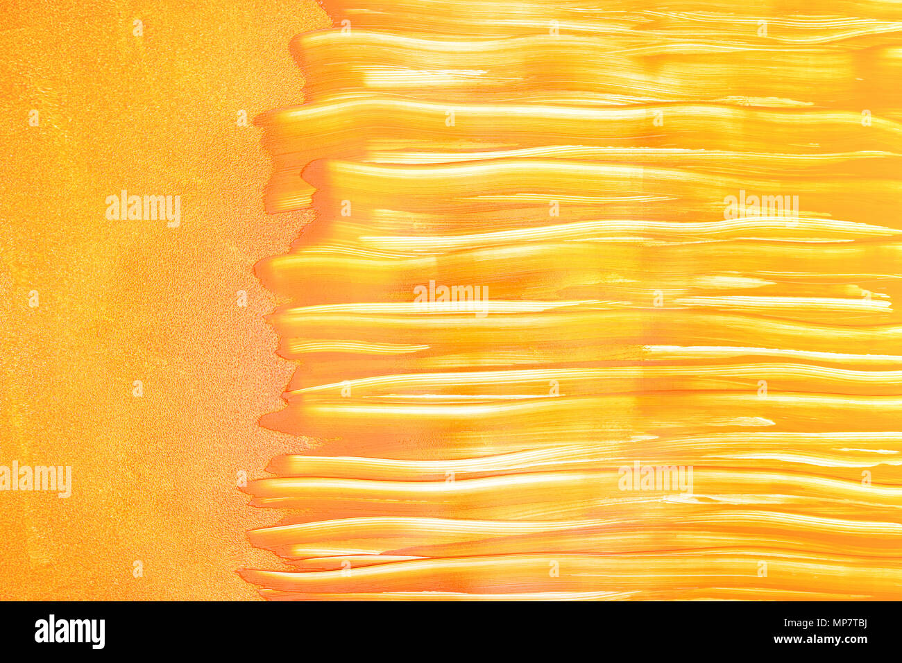 hand painted by paint roller orange wall with horizontal paint brush ...