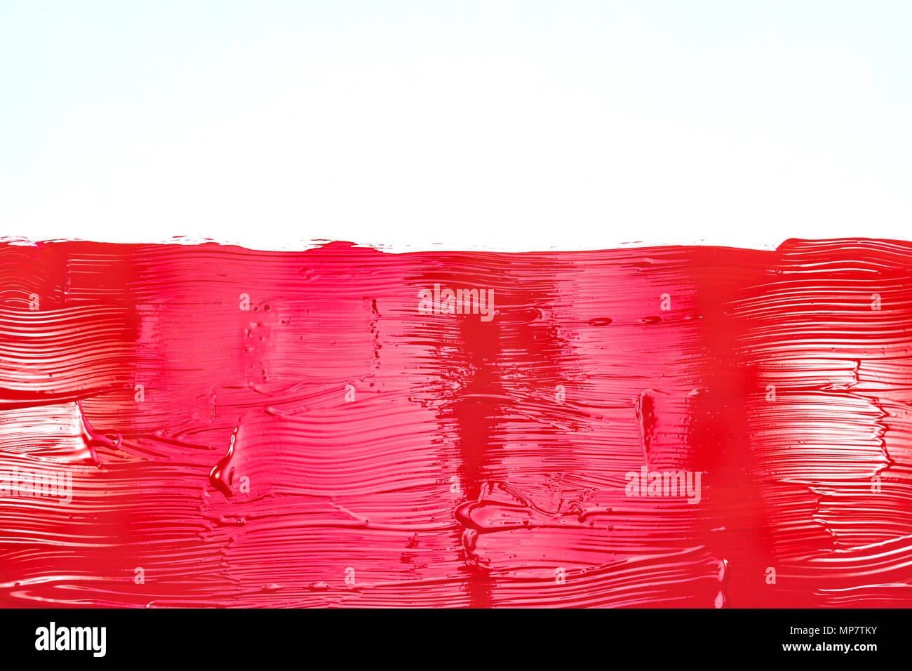 red brush strokes textured surface. abstract hand painted acrylic ...