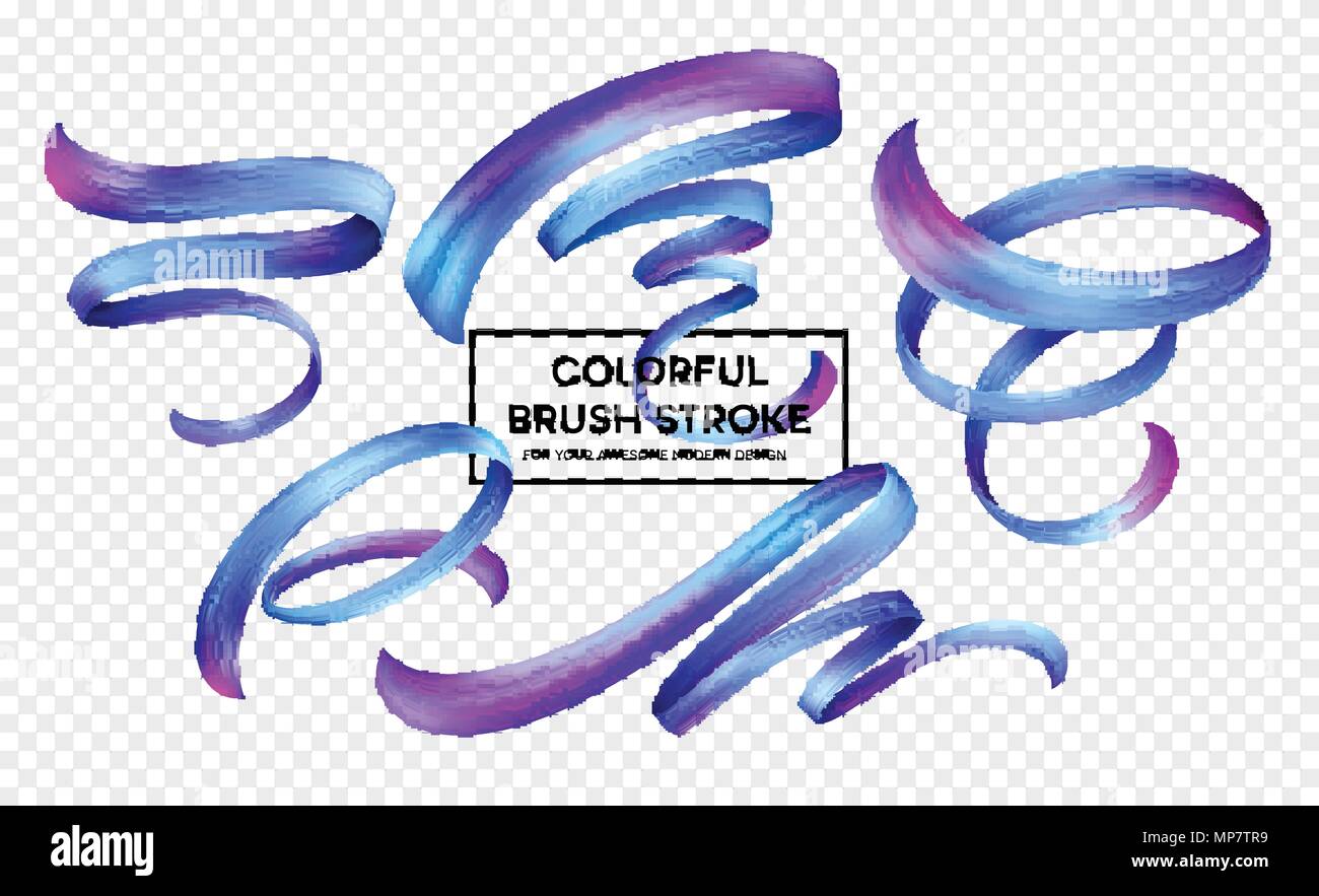 Set abstract colorful wave flow design elements. Vector illustration ...