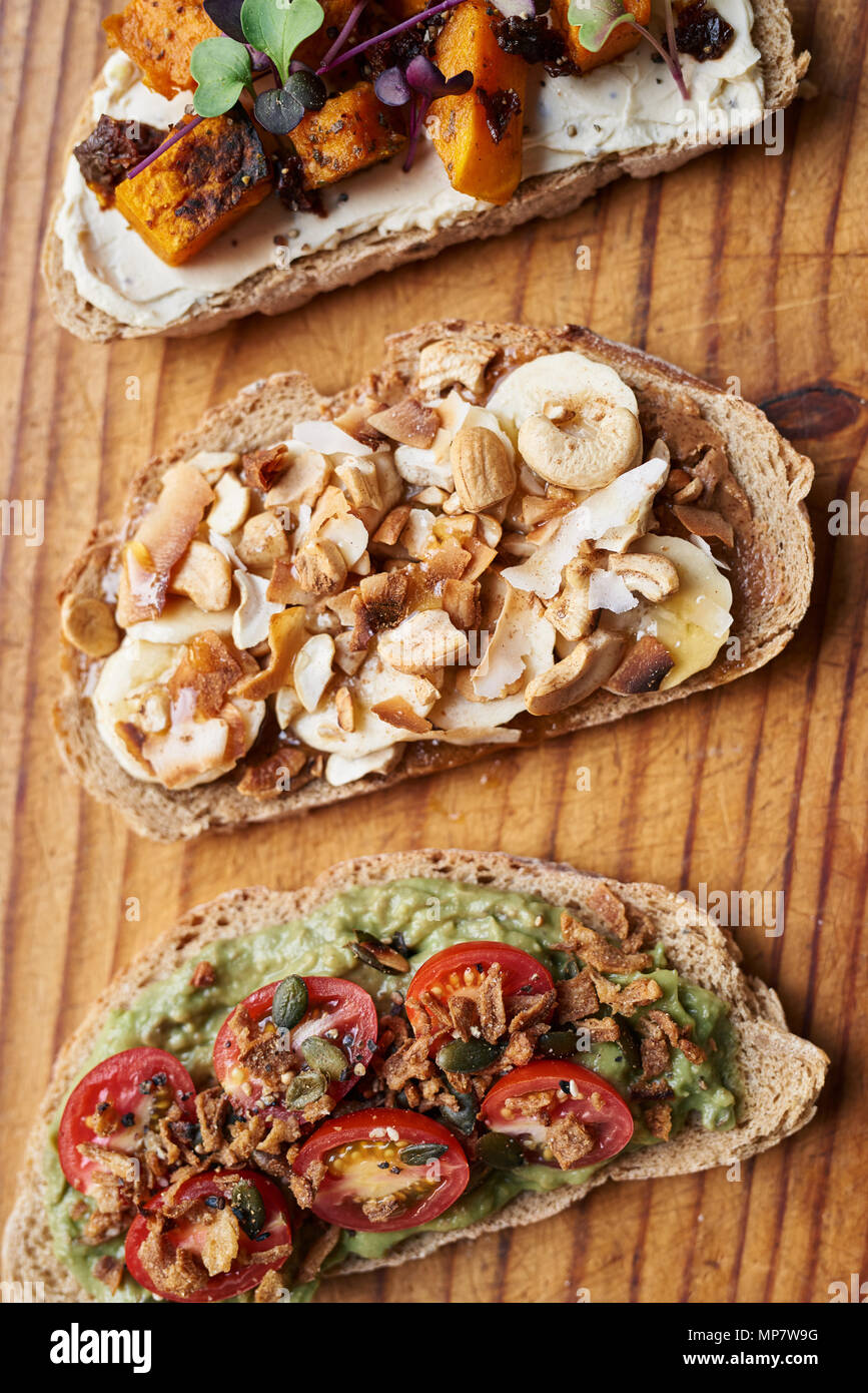 Assortment open sandwiches on hi-res stock photography and images - Alamy