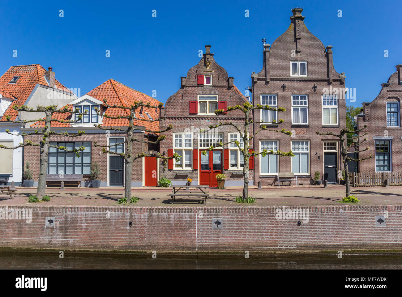 Historic houses at a canal in Hasselt, Netherlands Stock Photo - Alamy