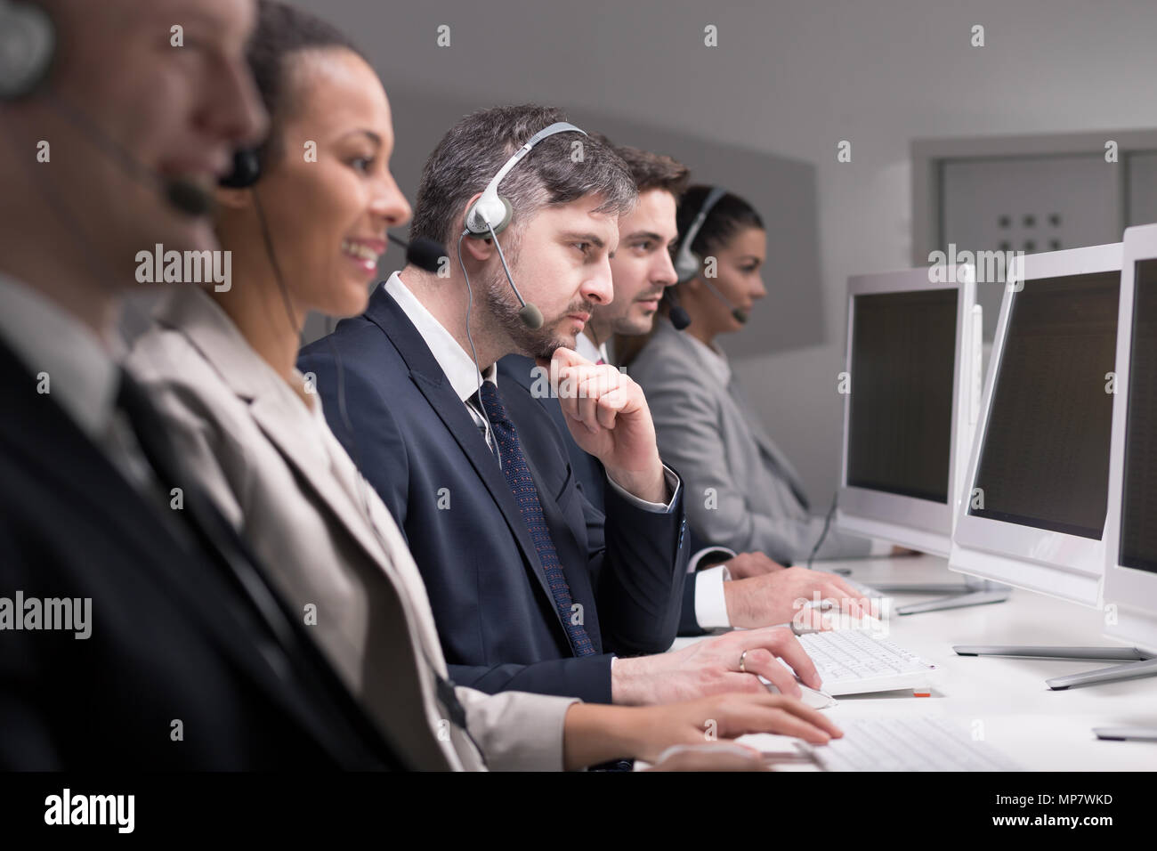 Call center agents hi-res stock photography and images - Alamy