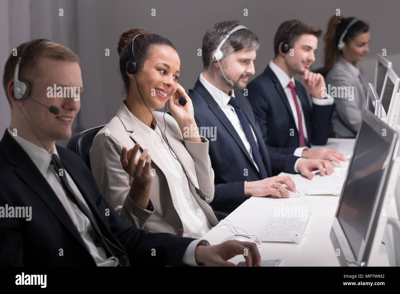 Call center agents hi-res stock photography and images - Alamy
