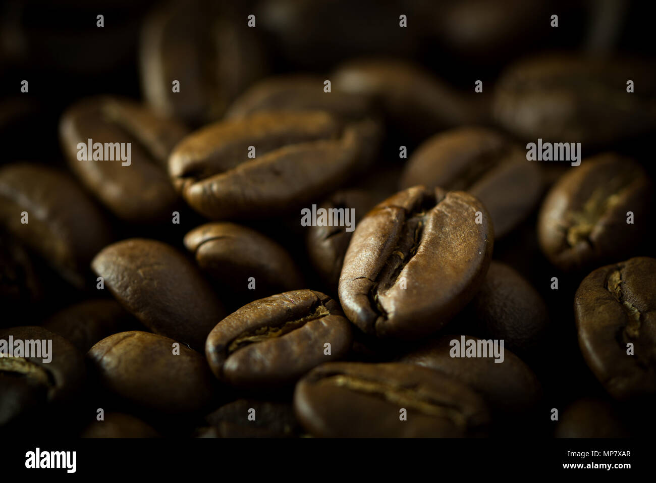 Macro Coffee Beans Stock Photo Alamy