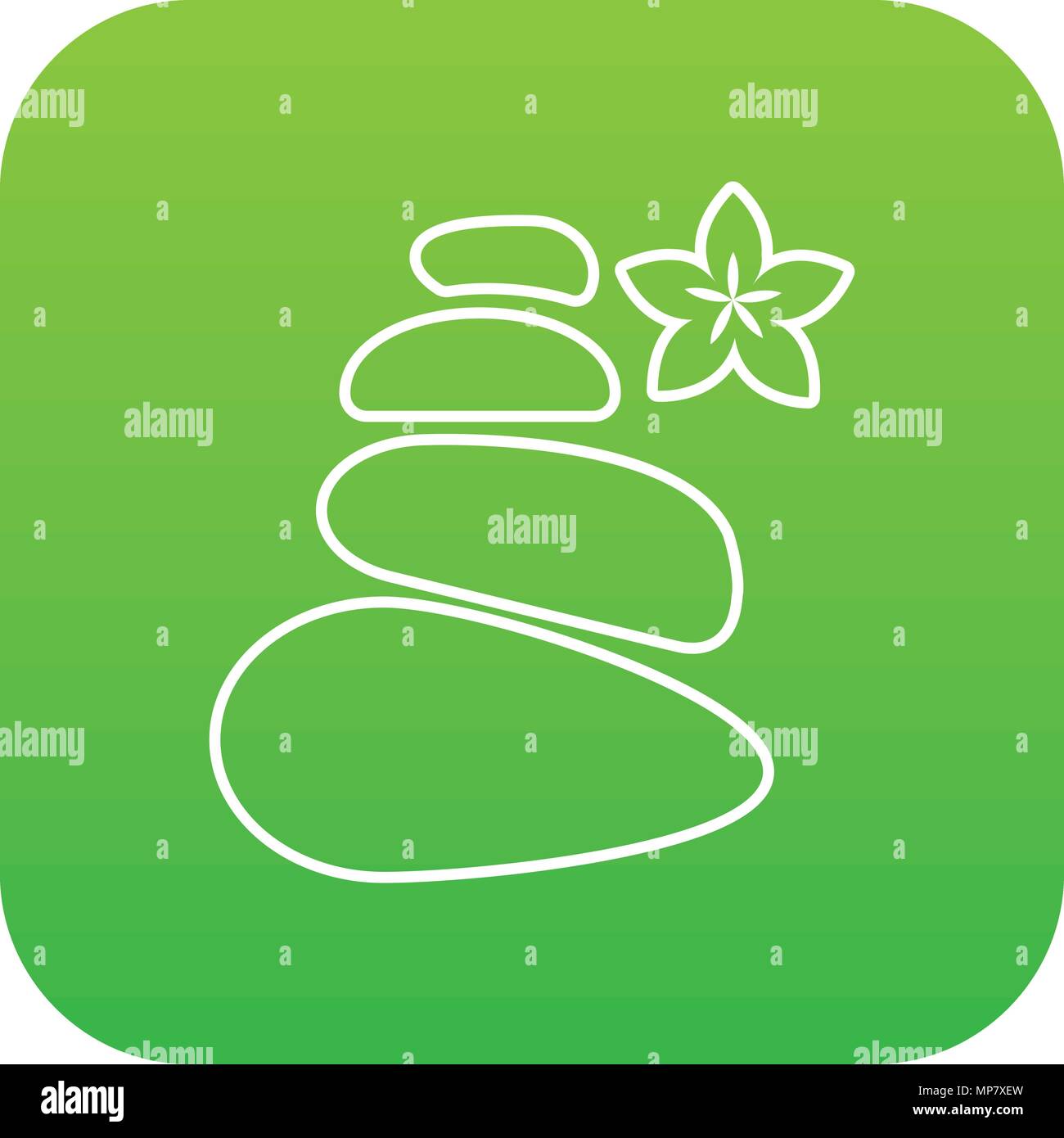 Spa balance stones icon green vector Stock Vector Image & Art - Alamy
