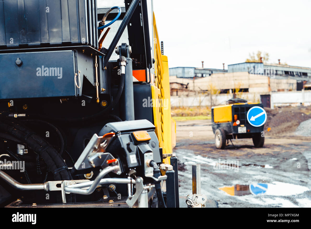 asphalt laying machines Stock Photo - Alamy