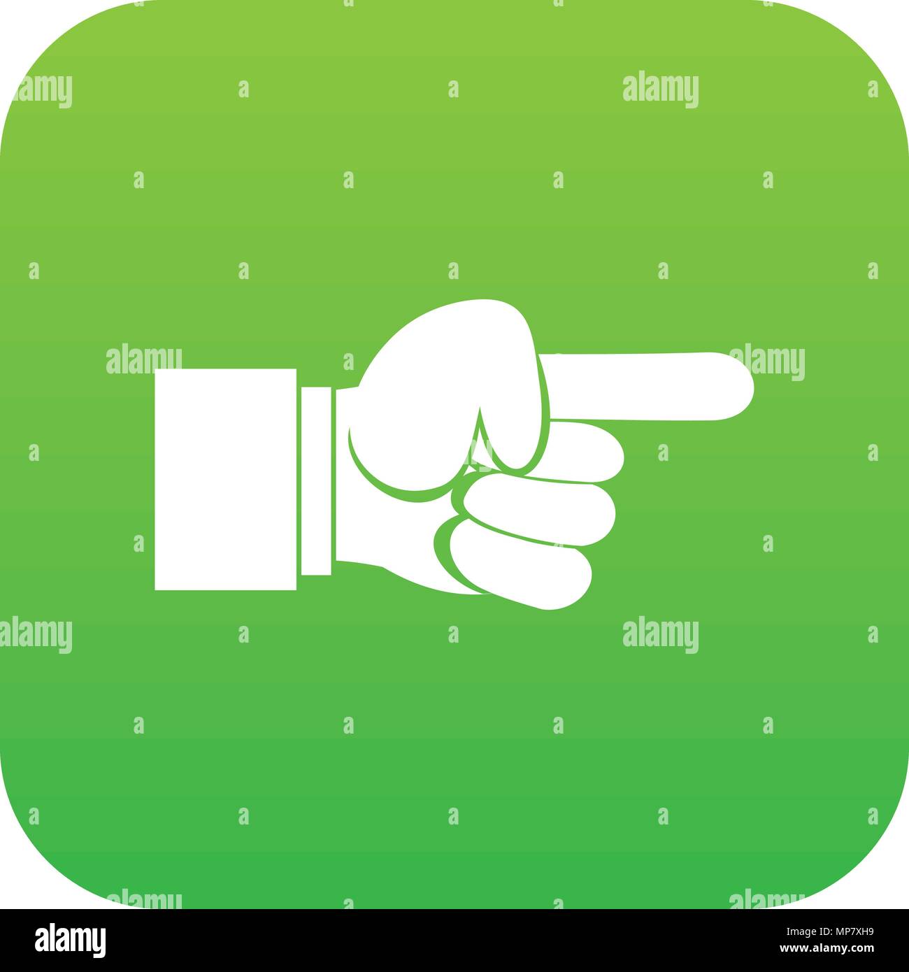 Pointing hand gesture icon digital green Stock Vector Image & Art - Alamy