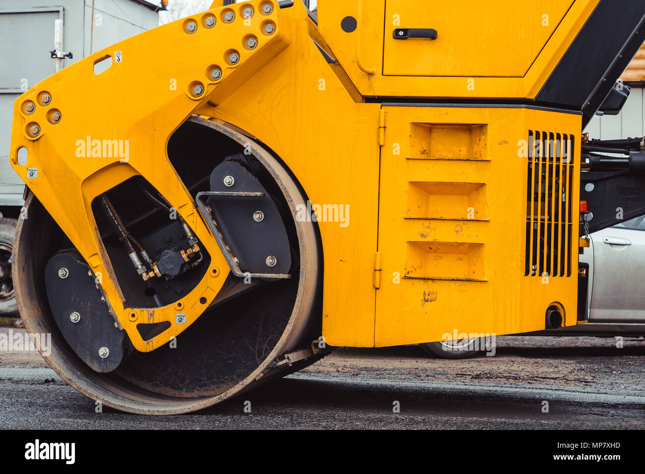 asphalt laying machines Stock Photo - Alamy