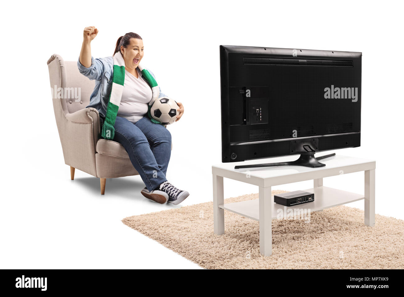 Fat football fan hi-res stock photography and images - Alamy