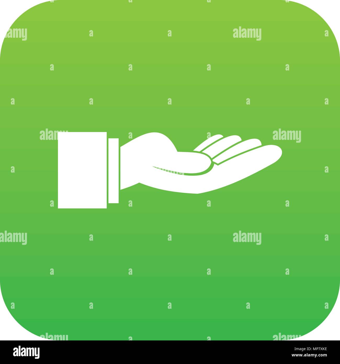 Outstretched hand gesture icon digital green Stock Vector Image & Art ...