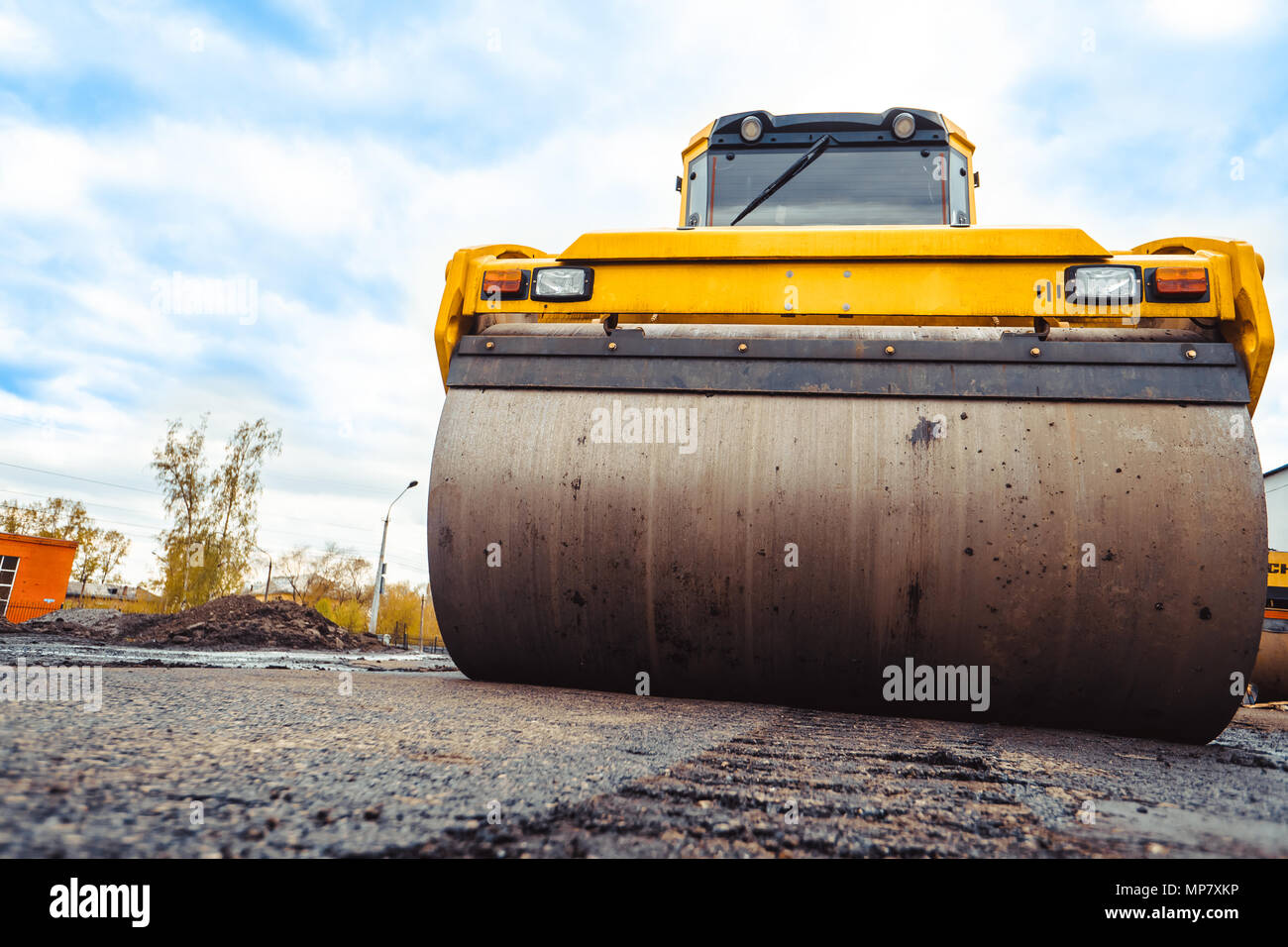 asphalt laying machines Stock Photo - Alamy