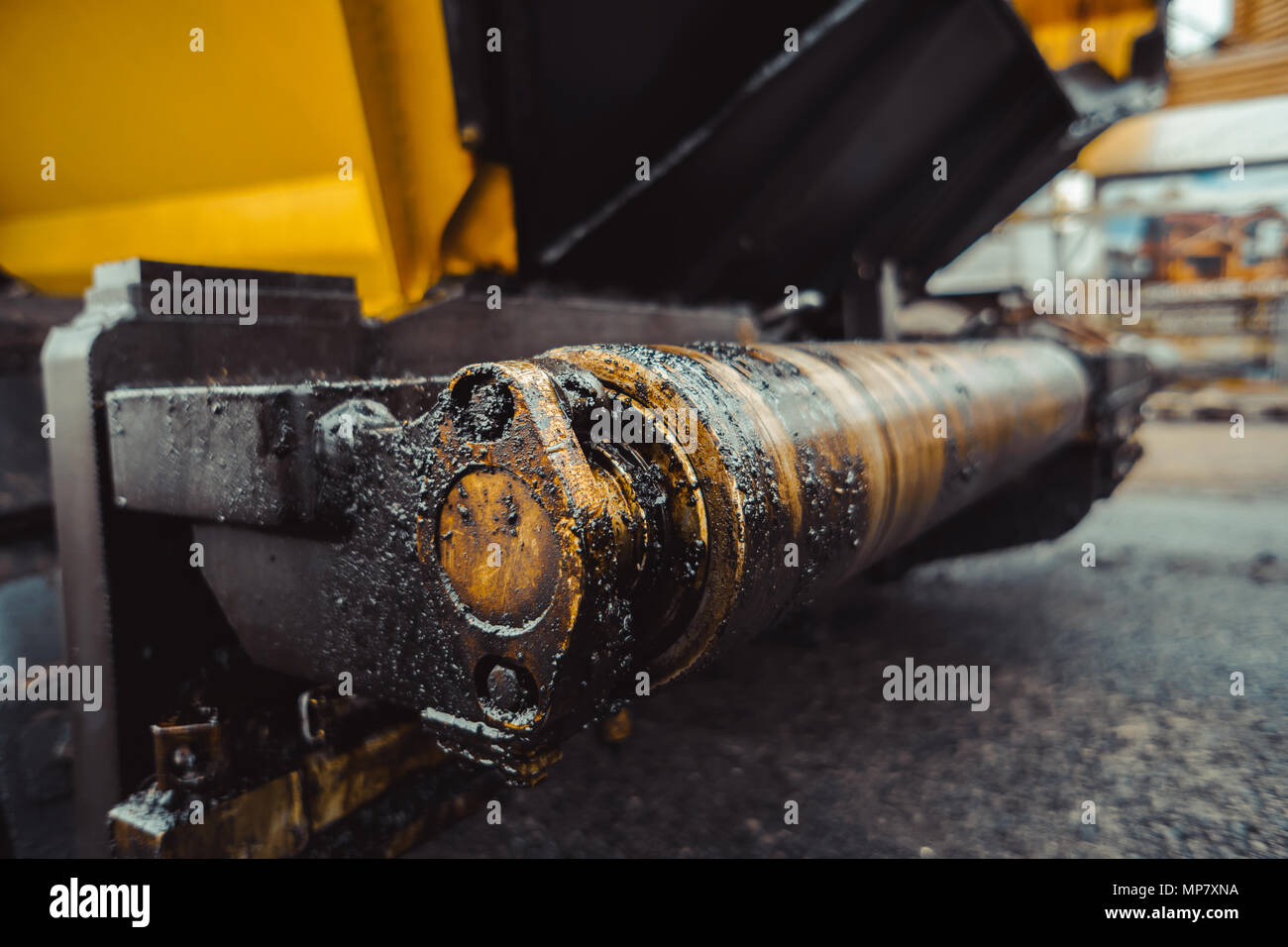 asphalt laying machines Stock Photo - Alamy