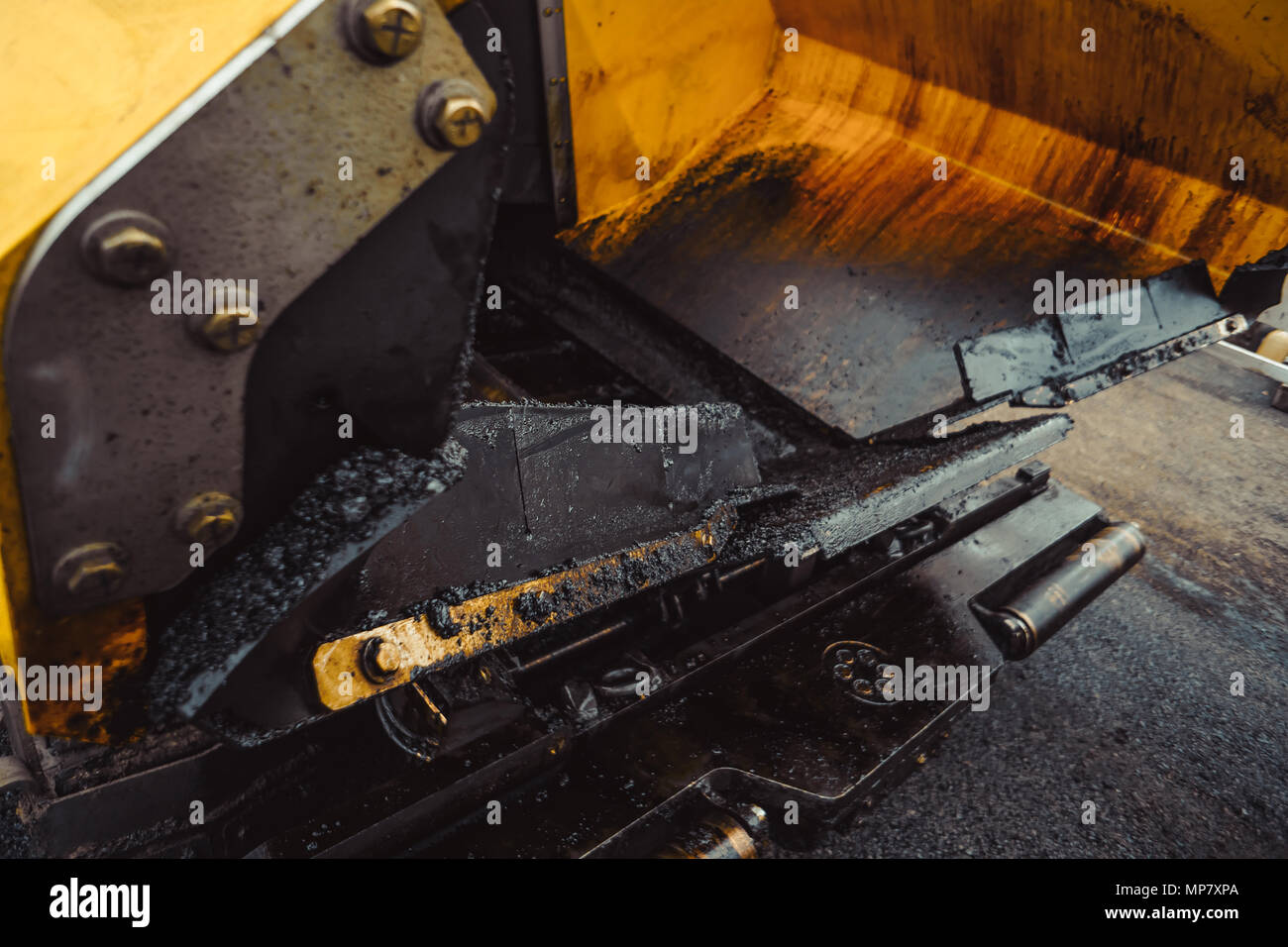 asphalt laying machines Stock Photo - Alamy