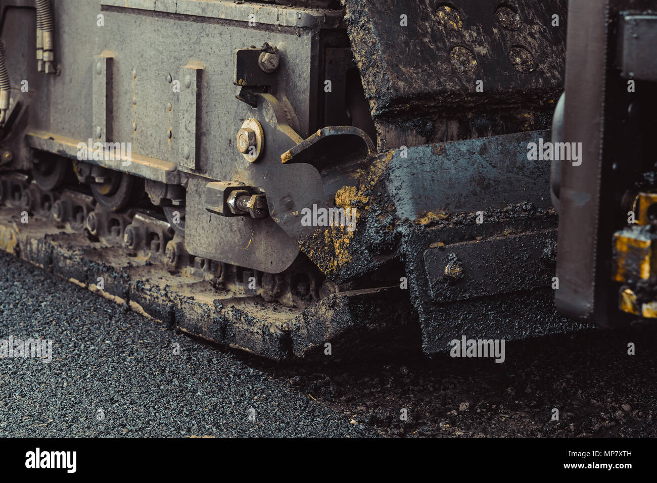 asphalt laying machines Stock Photo - Alamy