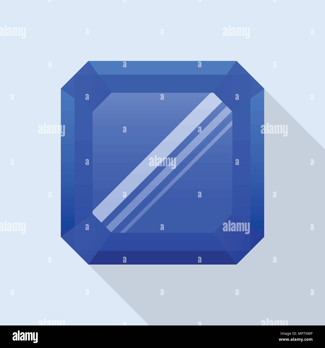 Sapphire stone icon, flat style Stock Vector Image & Art - Alamy