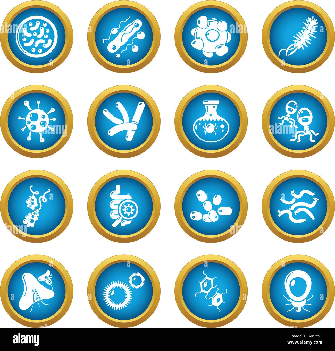 Virus bacteria icons set, simple style Stock Vector Image & Art - Alamy