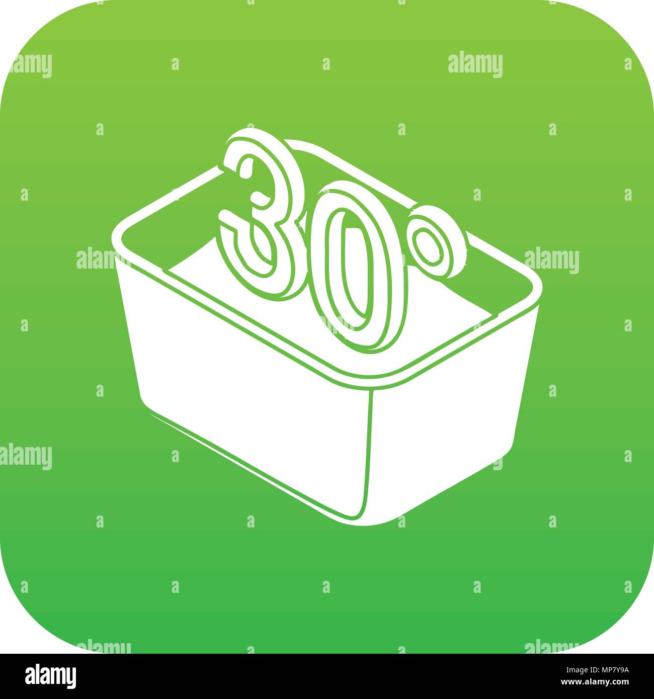 Hand wash 30 degrees celsius icon green vector Stock Vector Image & Art ...