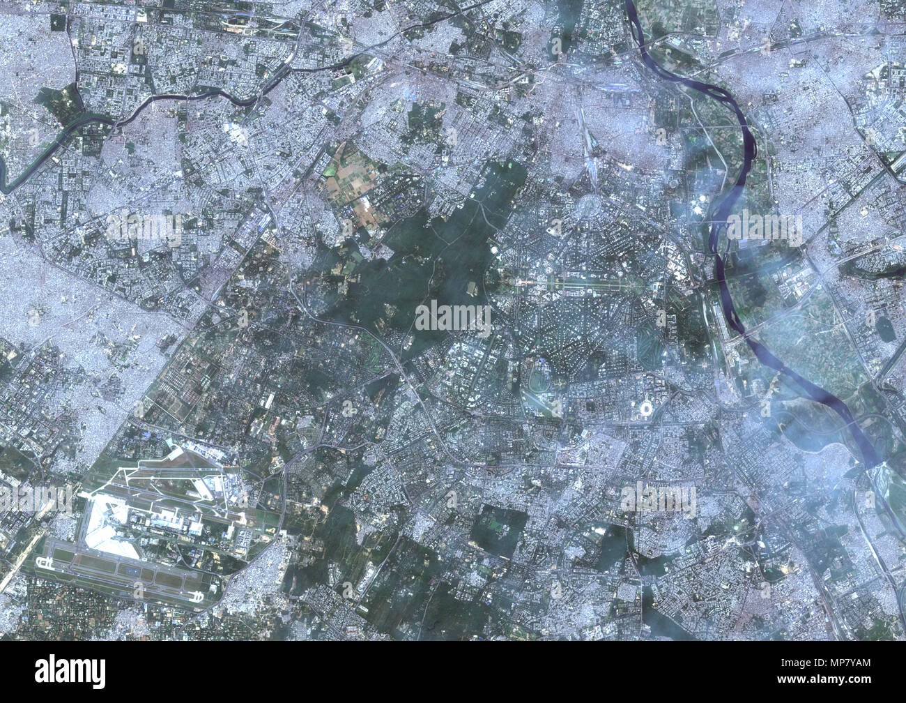 Delhi aerial hi-res stock photography and images - Alamy