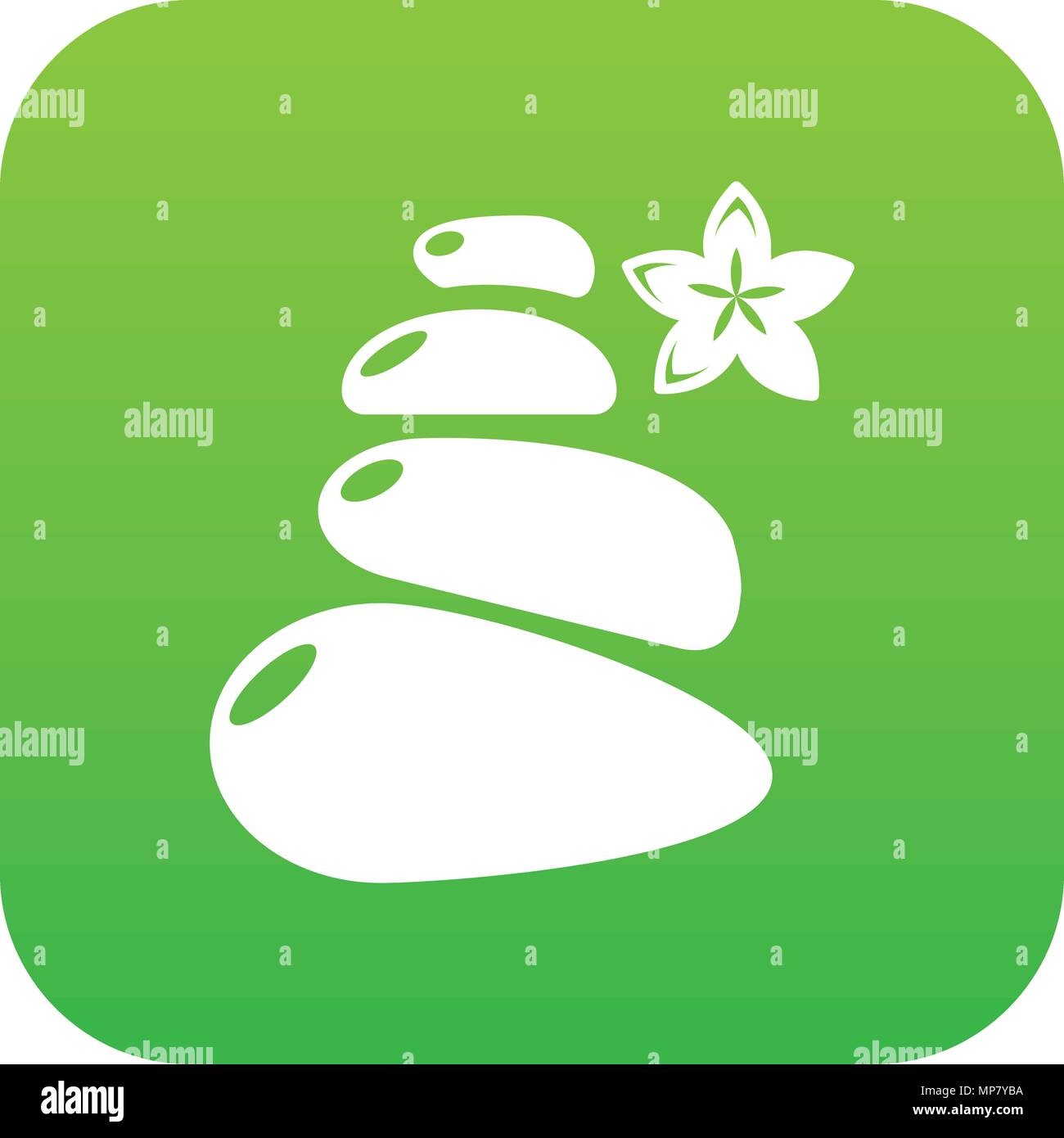 Spa balance stones icon green vector Stock Vector Image & Art - Alamy