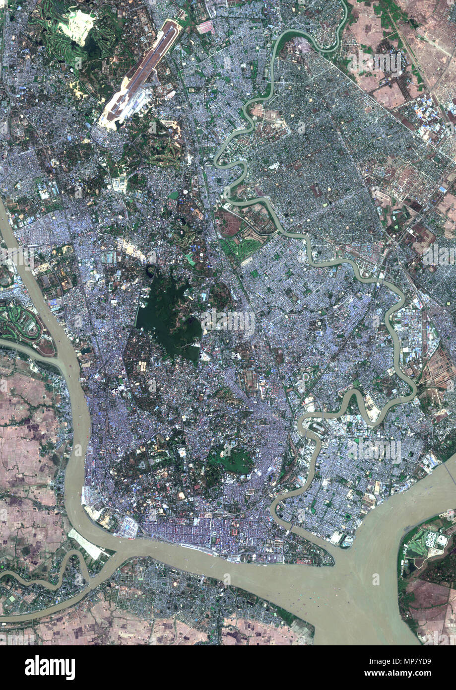 Yangon aerial hi-res stock photography and images - Alamy