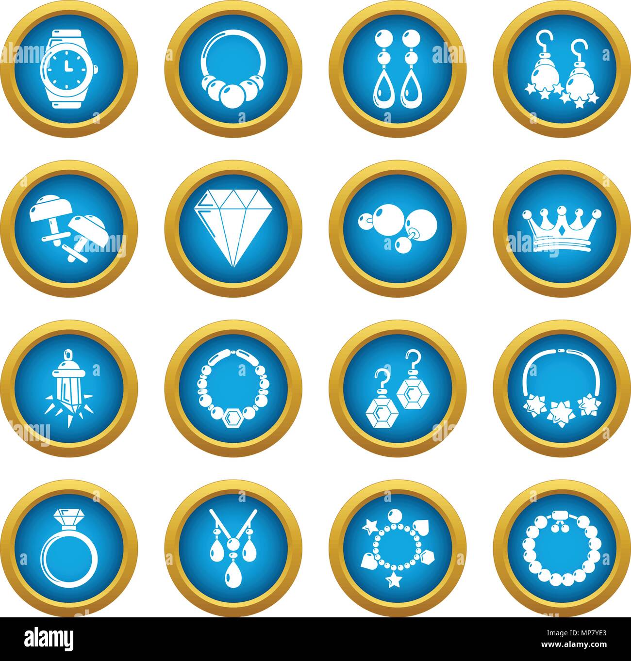 Jewelry shop icons set, simple style Stock Vector Image & Art - Alamy