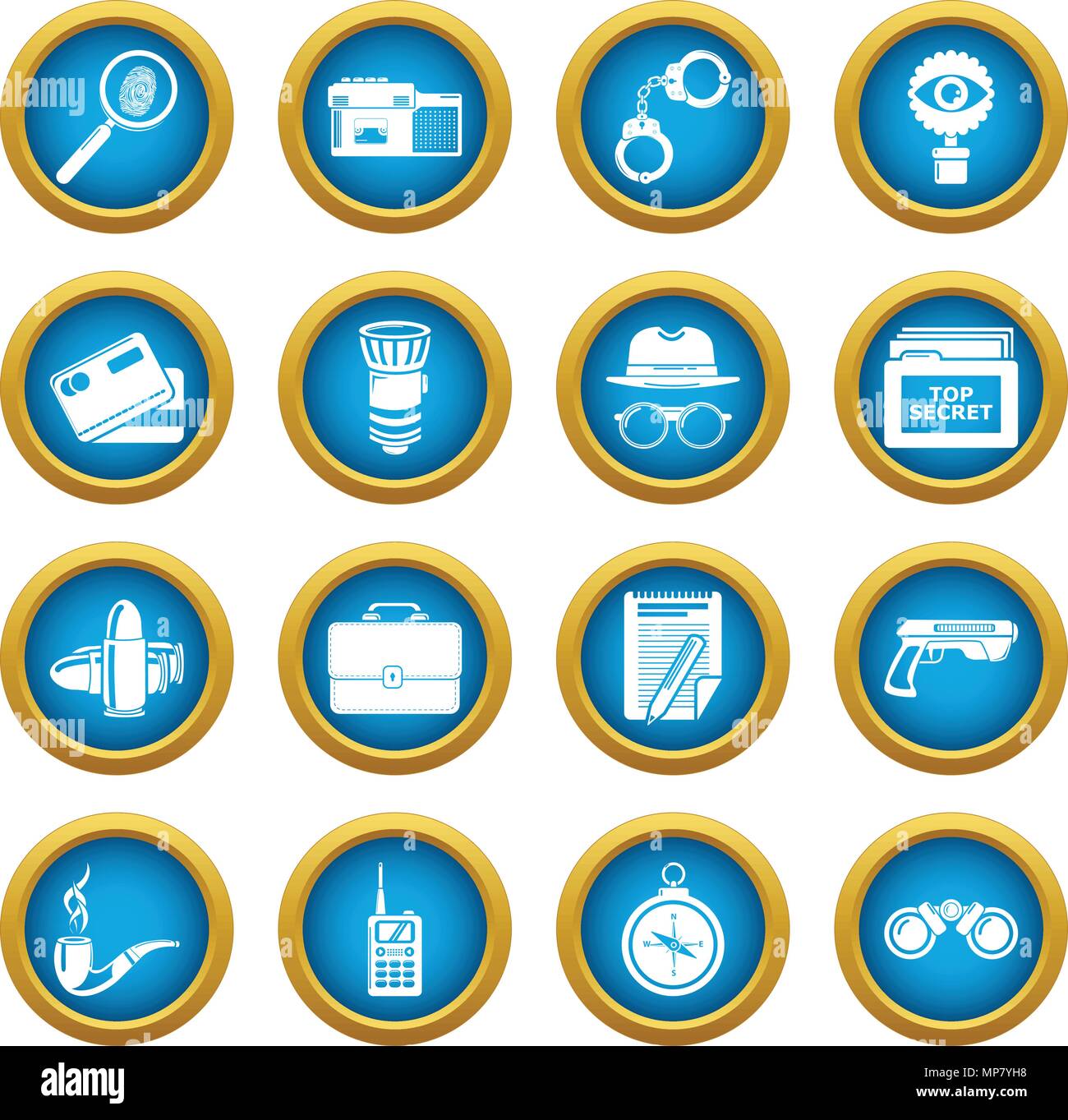 Spy icons set, simple style Stock Vector Image & Art - Alamy