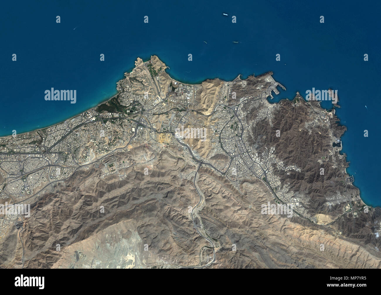 Satellite image of oman hi-res stock photography and images - Alamy