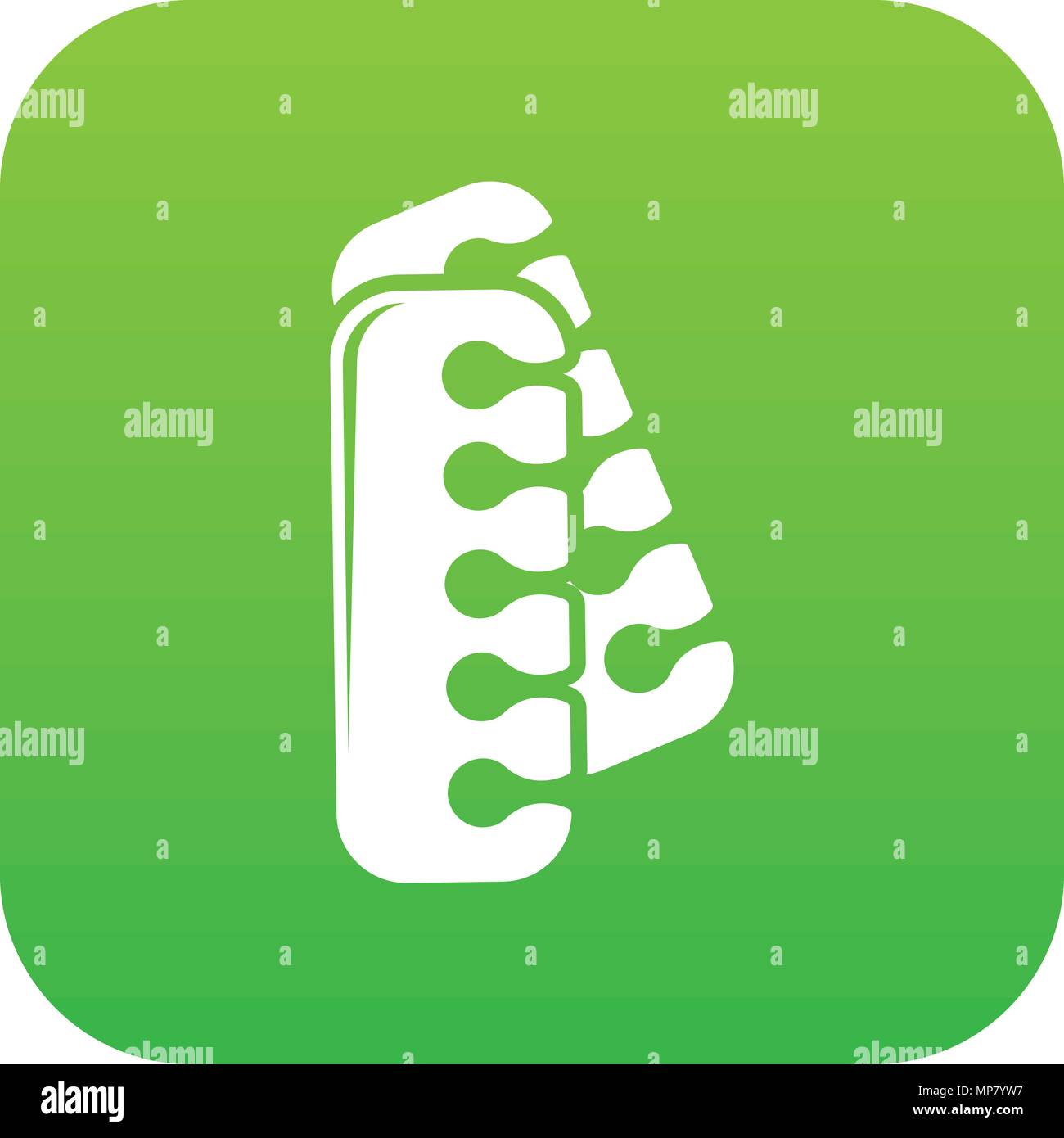 Nail foot tool separator icon green vector Stock Vector Image & Art - Alamy