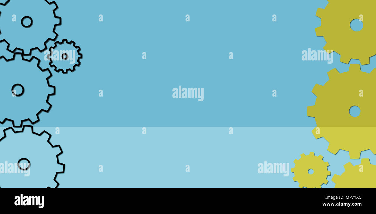 simple cogs and gears illustration backdrop - mechanism and teamwork ...