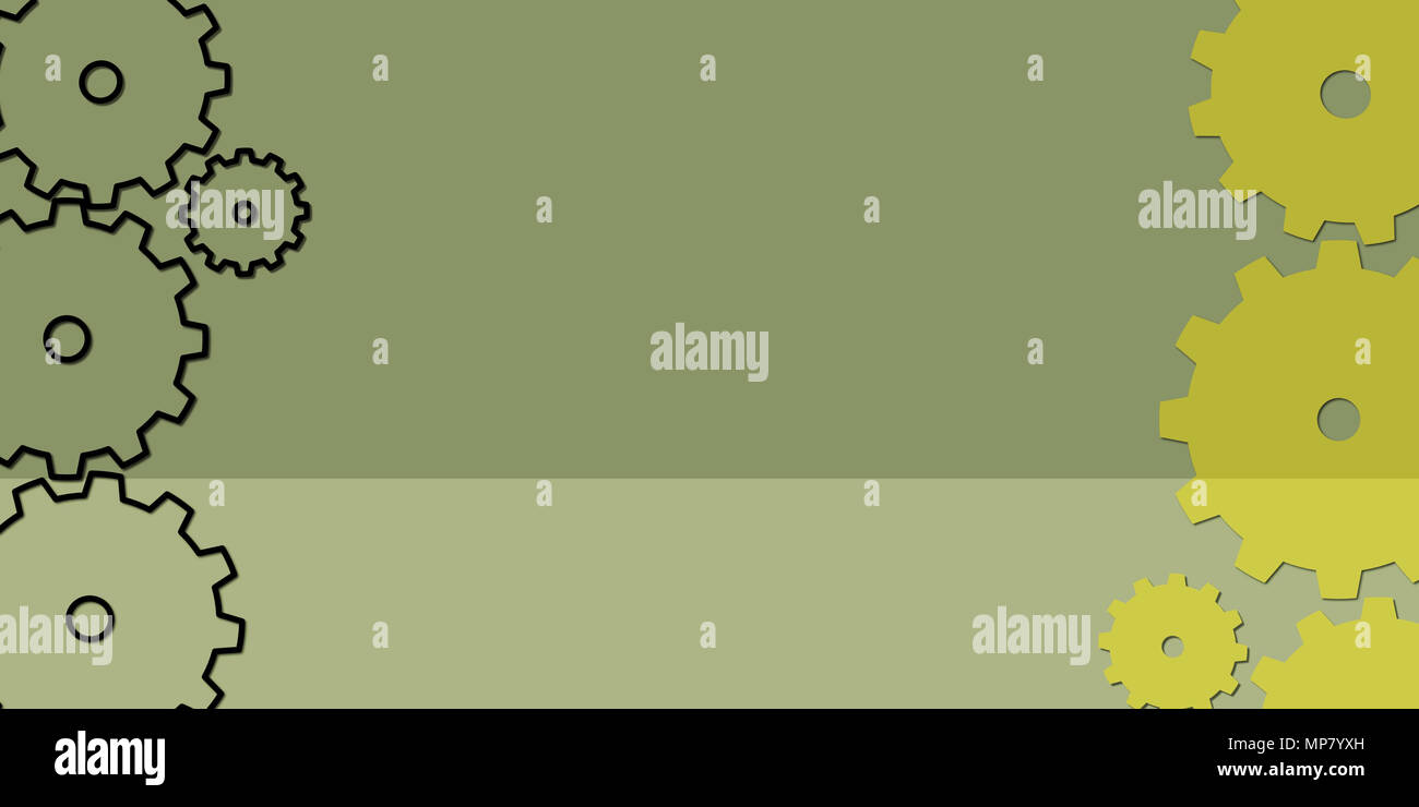 simple cogs and gears illustration backdrop - mechanism and teamwork ...