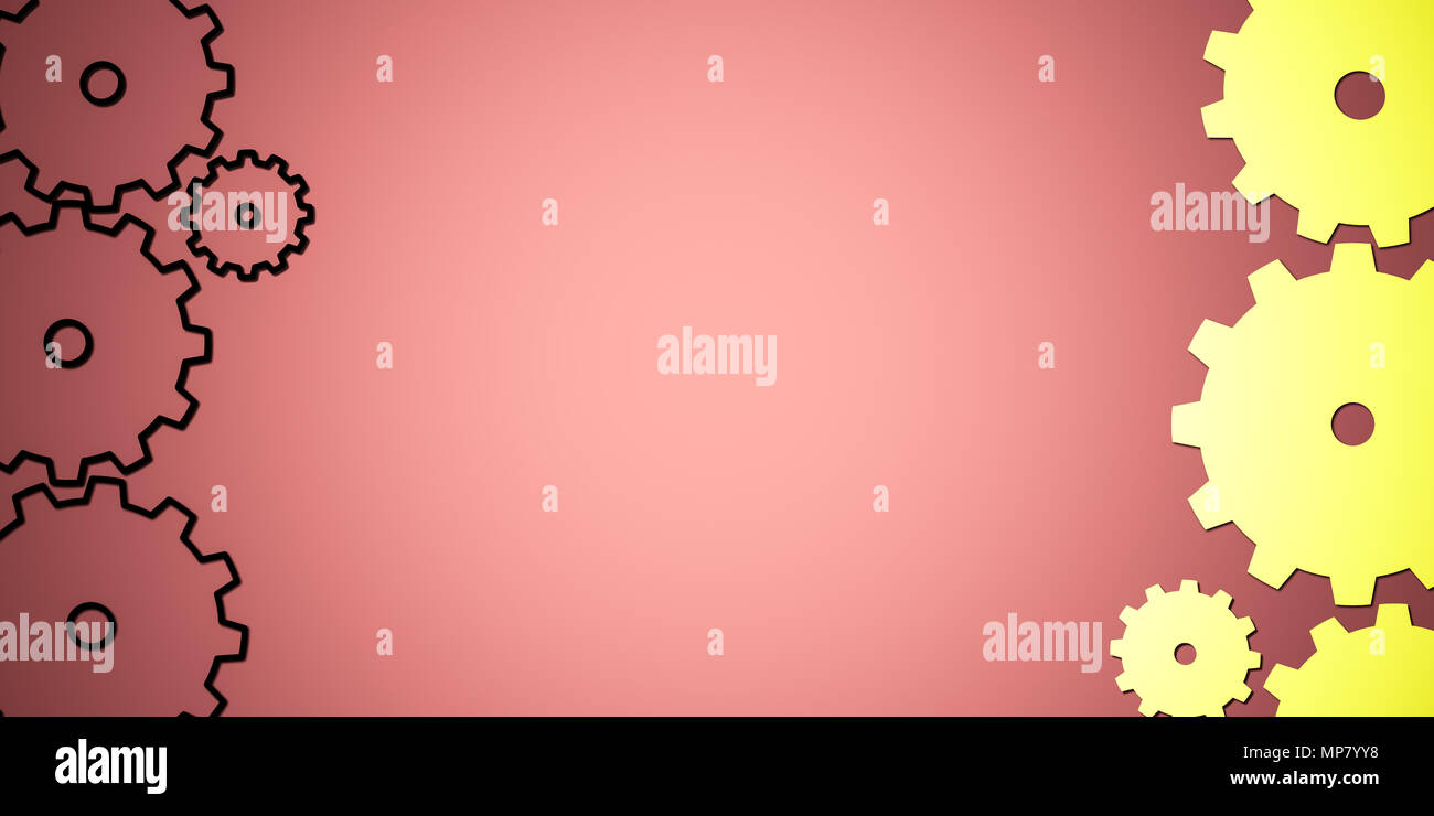 simple cogs and gears illustration backdrop - mechanism and teamwork ...