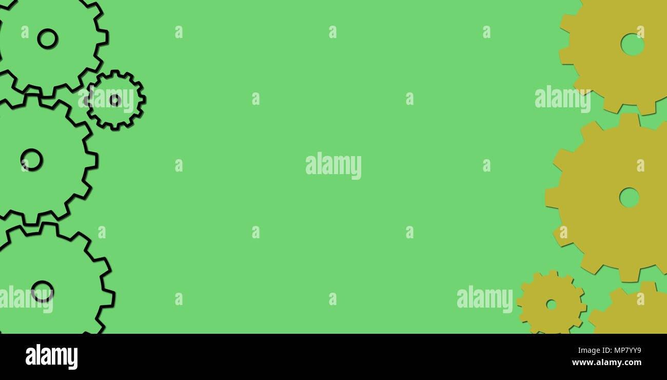 simple cogs and gears illustration backdrop - mechanism and teamwork ...