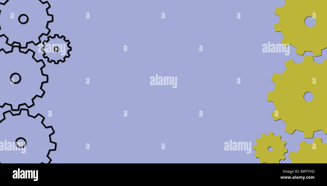 simple cogs and gears illustration backdrop - mechanism and teamwork ...