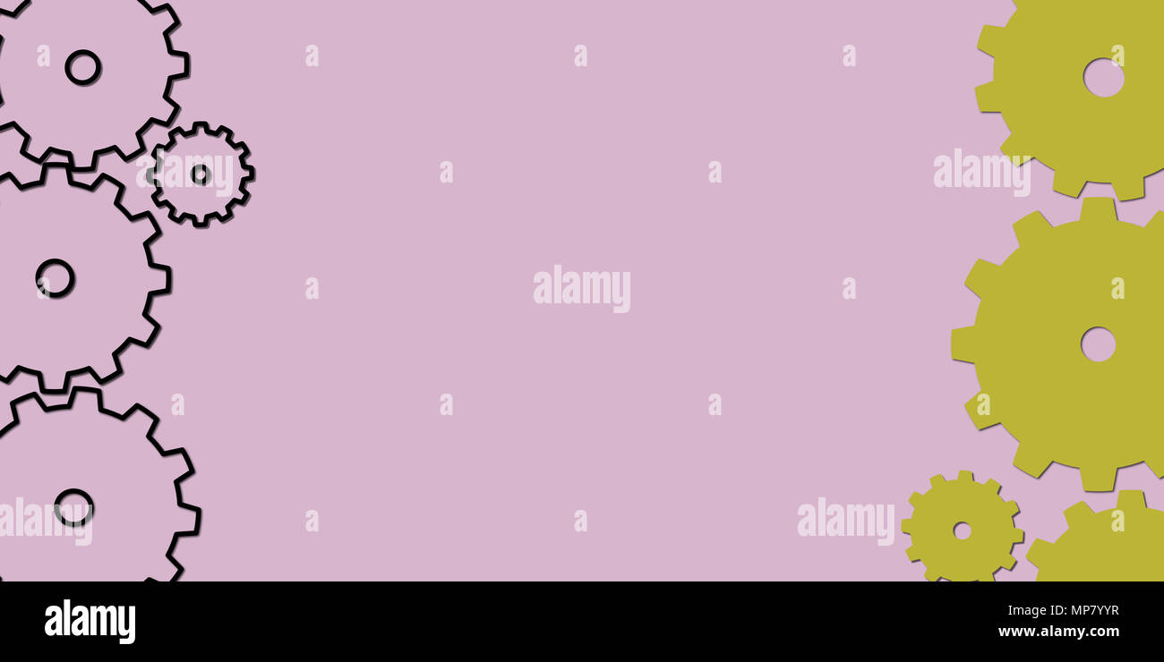 simple cogs and gears illustration backdrop - mechanism and teamwork ...