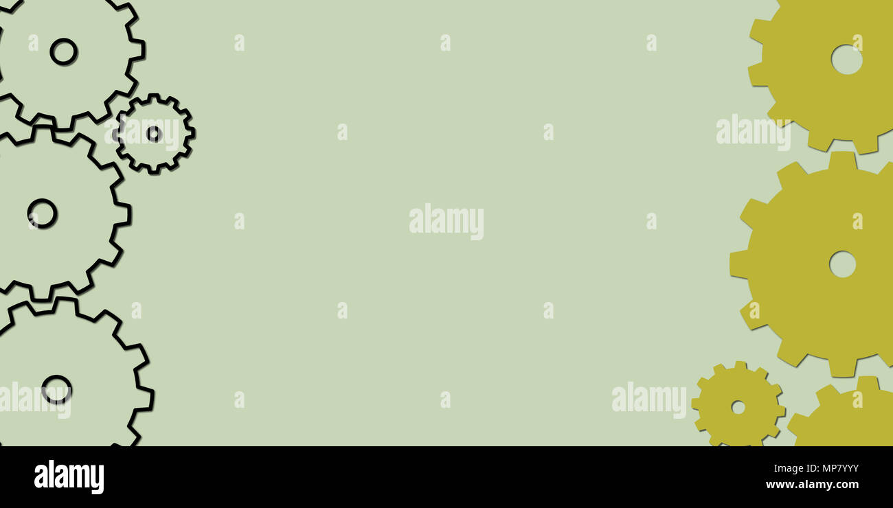 simple cogs and gears illustration backdrop - mechanism and teamwork ...
