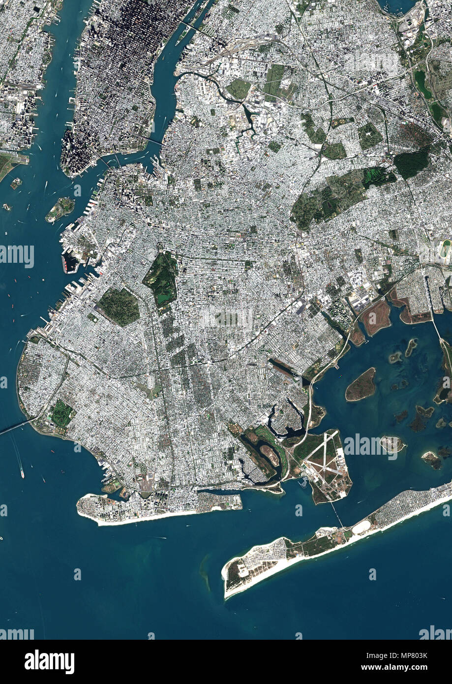 New york usa satellite image hi-res stock photography and images - Alamy